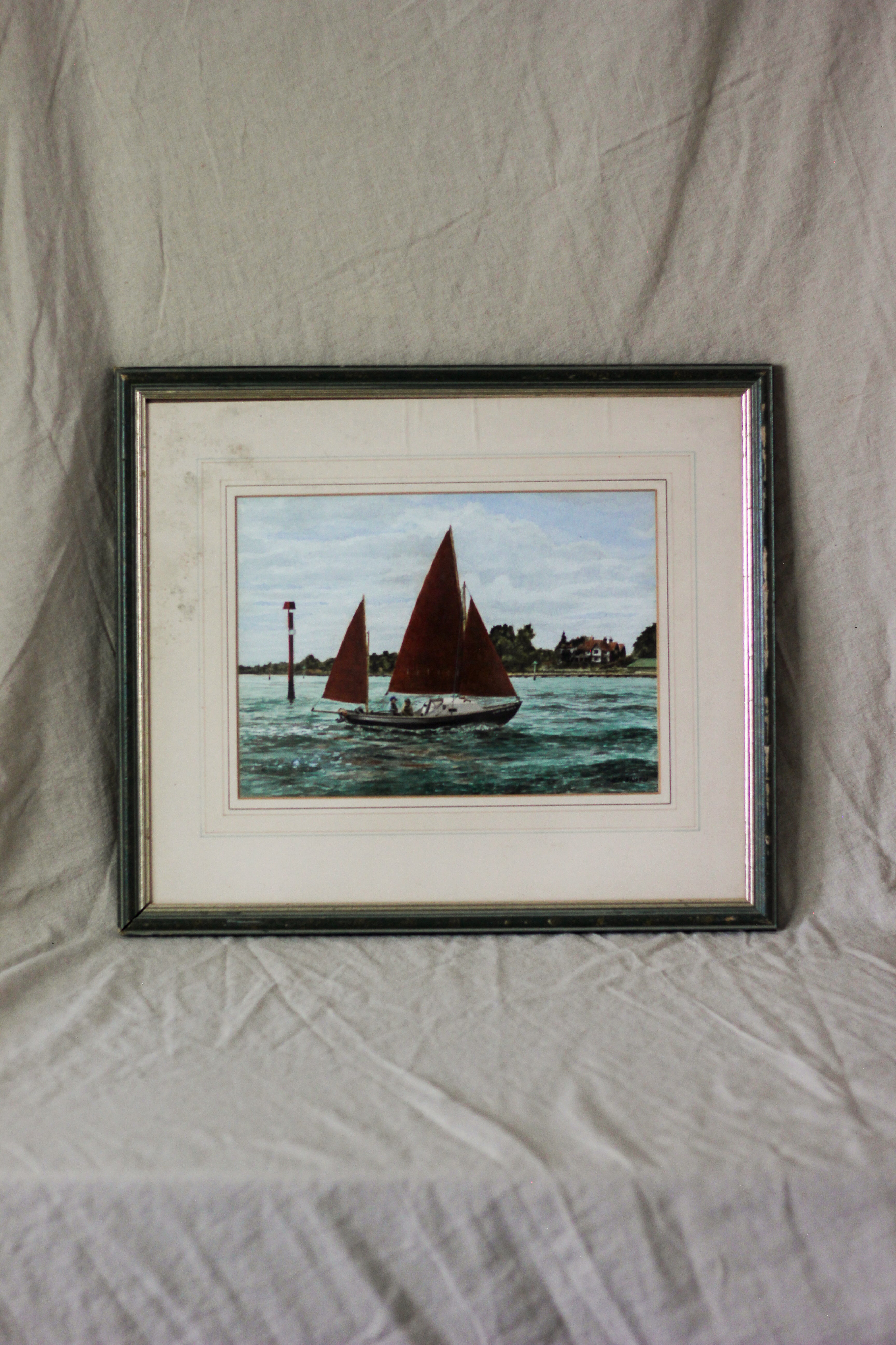 Nautical Boat Scene, Watercolour on Paper – Saint Dante